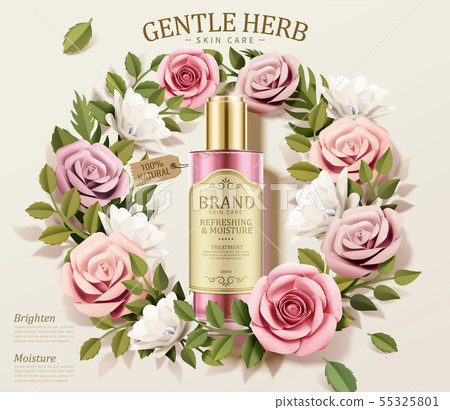 Gentle herb toner ads - Stock Illustration [55325801] - PIXTA