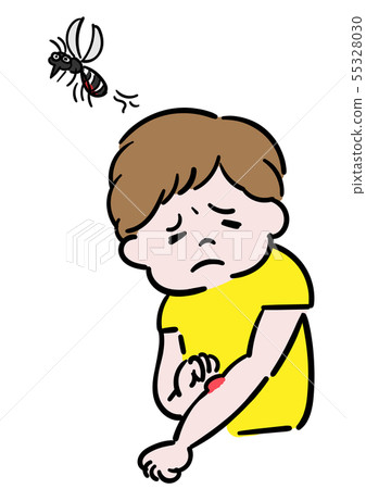 Insect bite _ boy - Stock Illustration [55328030] - PIXTA