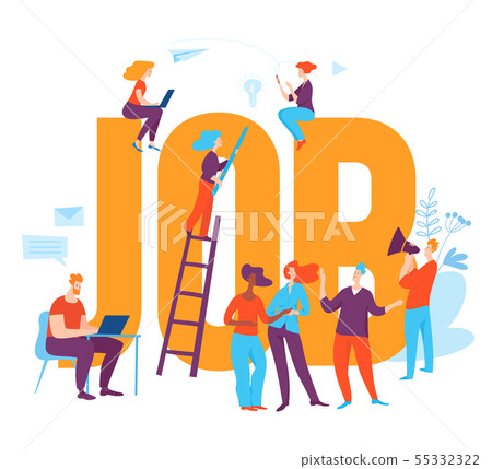 Vector human resource job concept vector... - Stock Illustration ...
