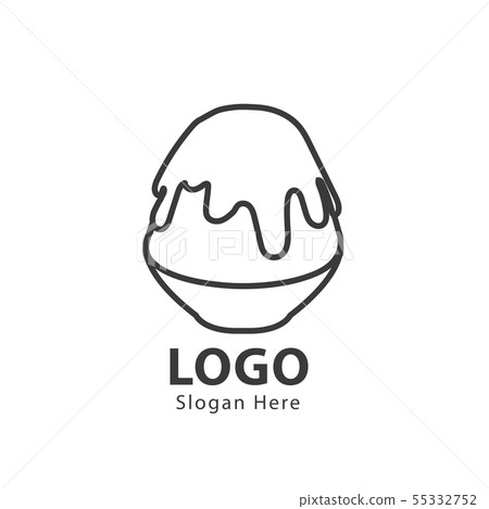 bingsu logo design illustration vector - Stock Illustration [55332752 ...