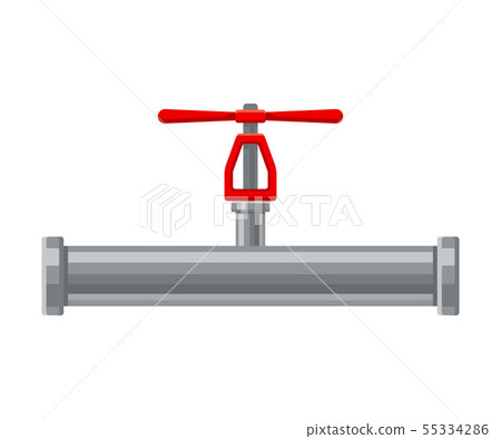 Straight horizontal water pipe. Vector... - Stock Illustration ...