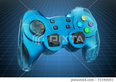 Visualization 3d cad model of gamepad - Stock Illustration [55340003 ...