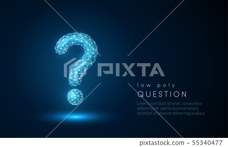 Abstract question mark. Low poly style design. - Stock Illustration ...