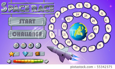Space Race game Background - Stock Illustration [55342375] - PIXTA
