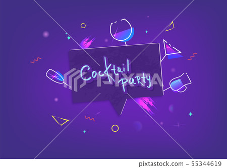 Cocktail party template. Vector illustration. - Stock Illustration ...