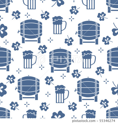 Seamless pattern St. Patrick's Day. Pab. Ireland - Stock Illustration ...