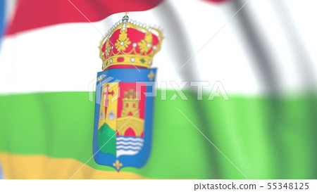 Flying flag of La Rioja, an autonomous... - Stock Illustration ...