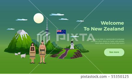 New Zealand Welcome Banner - Stock Illustration [55350125] - PIXTA