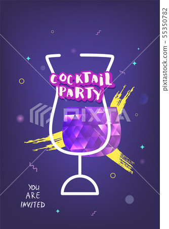 Cocktail party template. Vector illustration. - Stock Illustration ...