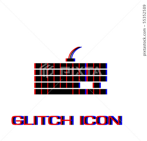 Slim computer keyboard icon flat-插圖素材 [55352589] - PIXTA圖庫