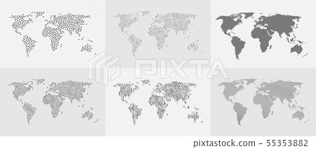 Abstract dot lines and binary code world map . - Stock Illustration ...