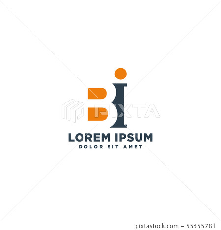 letter bi creative idea business logo template - Stock Illustration ...