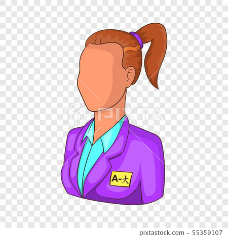 Translator interpreter woman icon, cartoon style - Stock Illustration ...