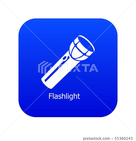 Flashlight icon blue vector - Stock Illustration [55360243] - PIXTA