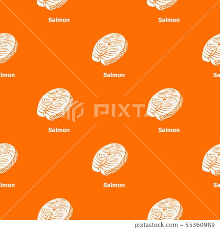 Salmon pattern vector orange - Stock Illustration [55360989] - PIXTA