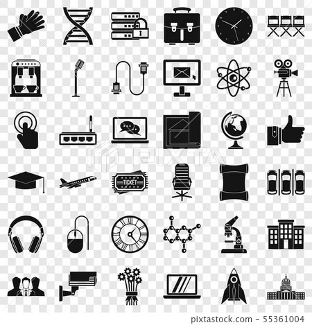 Science conference icons set, simple style-插圖素材 [55361004] - PIXTA圖庫