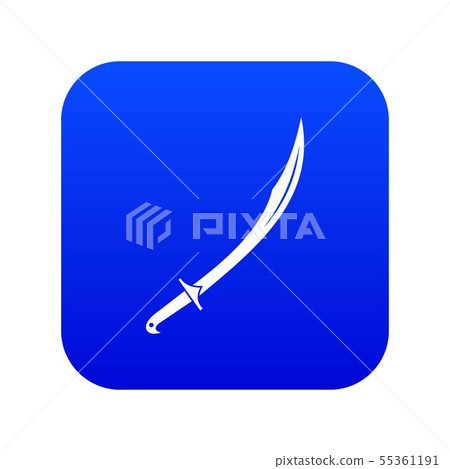 Cutlass icon digital blue - Stock Illustration [55361191] - PIXTA