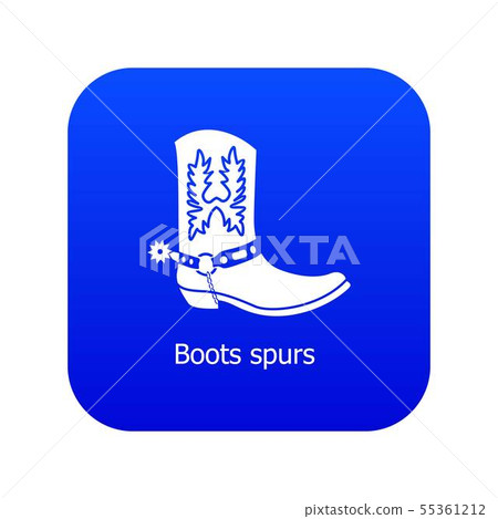 Boot spurs icon blue vector - Stock Illustration [55361212] - PIXTA