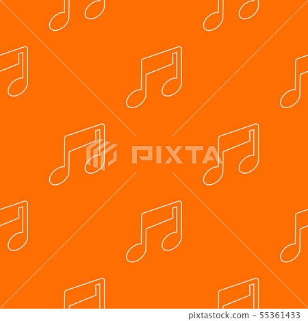 Music note pattern vector orange - Stock Illustration [55361433] - PIXTA