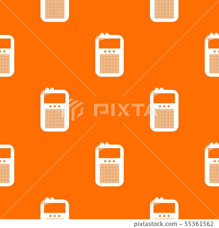 Portable radio pattern vector orange - Stock Illustration [55361562 ...