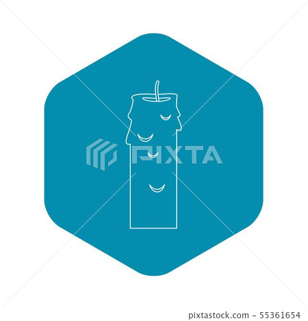 Paraffin candle icon, outline style - Stock Illustration [55361654] - PIXTA