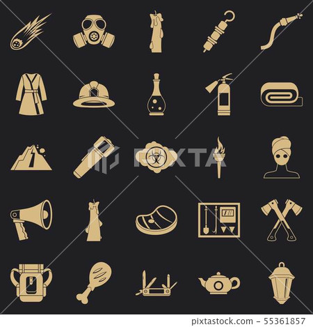 Tan icons set, simple style - Stock Illustration [55361857] - PIXTA