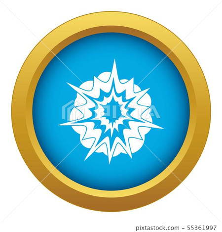Fire explosion icon blue vector isolated - Stock Illustration [55361997 ...