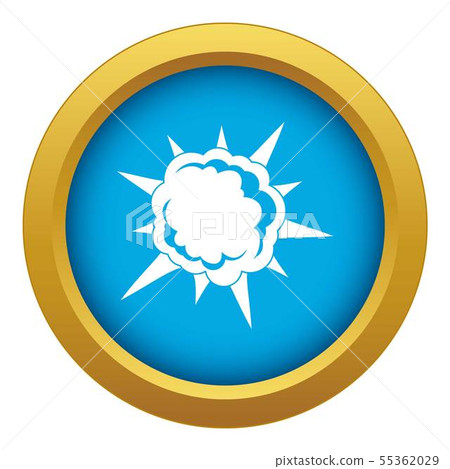 Powerful explosion icon blue vector isolated - Stock Illustration ...