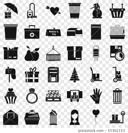 Paper box icons set, simple style - Stock Illustration [55362153] - PIXTA