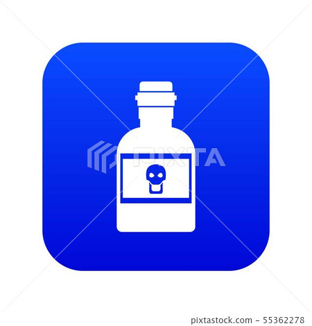 Poison bottle icon digital blue - Stock Illustration [55362278] - PIXTA