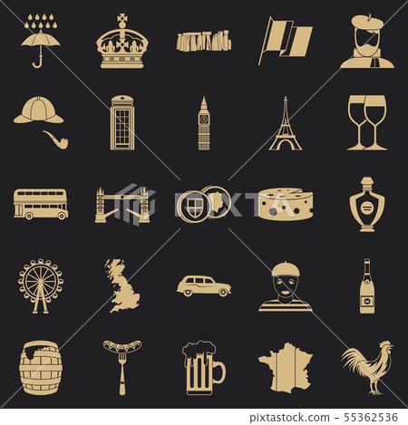 England icons set, simple style - Stock Illustration [55362536] - PIXTA