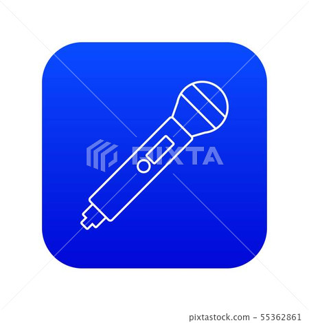 Microphone icon blue vector - Stock Illustration [55362861] - PIXTA