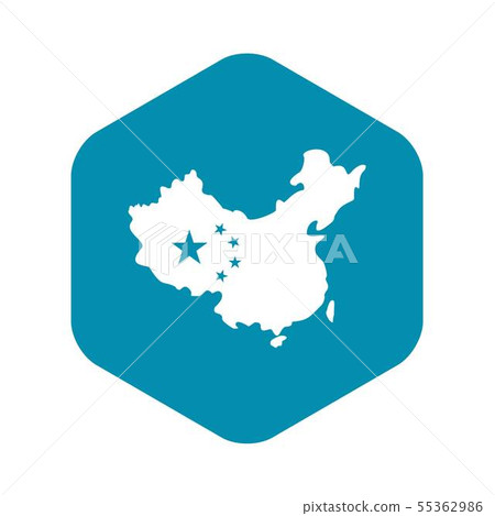 Map of China icon, simple style - Stock Illustration [55362986] - PIXTA