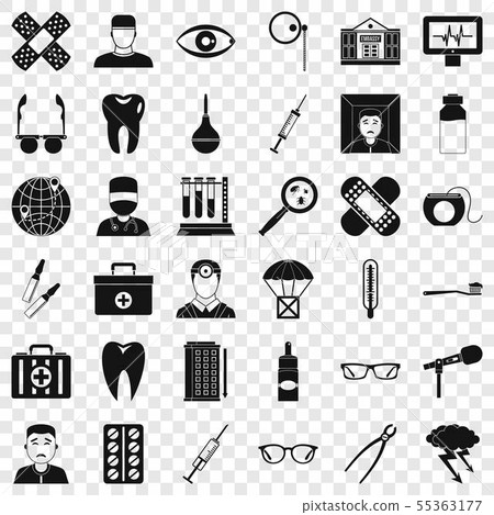 Good doctor icons set, simple style - Stock Illustration [55363177] - PIXTA