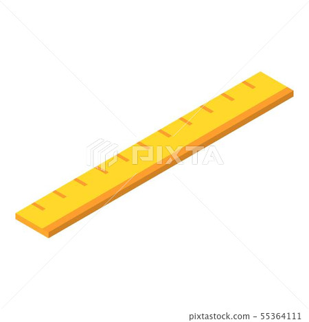 Wood ruler icon, isometric style - Stock Illustration [55364111] - PIXTA