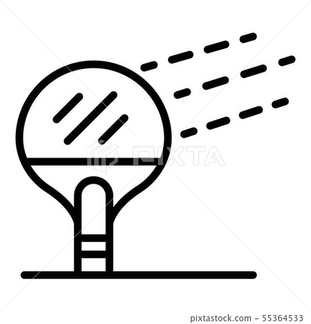 Ping pong paddle icon, outline style - Stock Illustration [55364533 ...