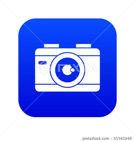 Photo camera icon digital blue - Stock Illustration [55365848] - PIXTA
