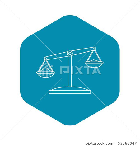 Pharmaceutical scales icon, outline style - Stock Illustration ...