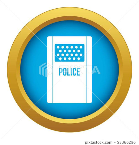 Riot shield icon blue vector isolated - Stock Illustration [55366286 ...