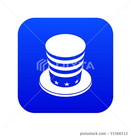 American conic hat icon blue vector - Stock Illustration [55366512] - PIXTA
