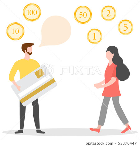 People, bank card, female assistant Finance, bank - Stock Illustration ...
