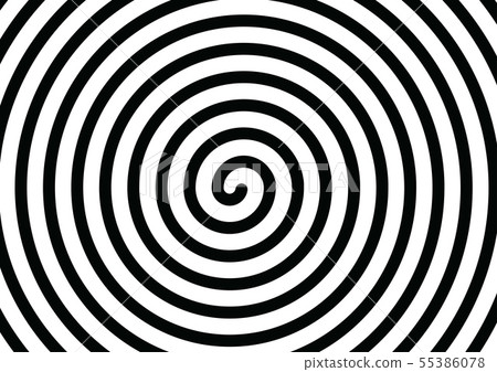 vector of twisted circle black and white optical - Stock Illustration ...