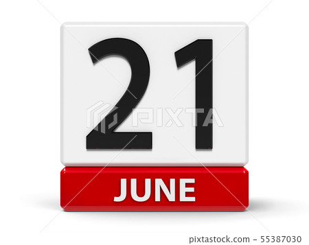 Cubes calendar 21st June - Stock Illustration [55387030] - PIXTA