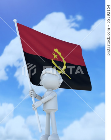 Angora athletes raising a national flag - Stock Illustration [55392154 ...
