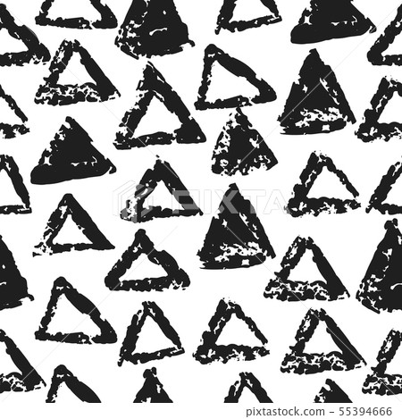 Triangle shapes grunge texture seamless pattern - Stock Illustration ...