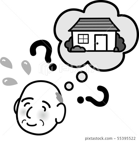 Grandpa dementia loitering senior black and... - Stock Illustration ...