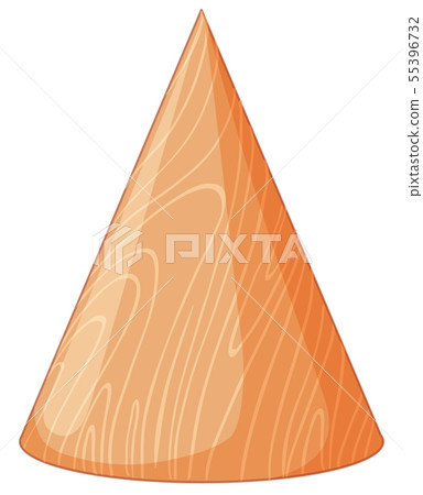Wooden cone shape 3D object - Stock Illustration [55396732] - PIXTA