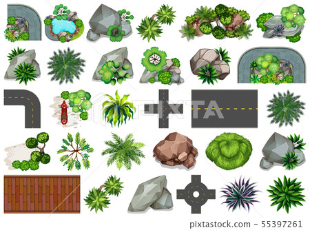 Set of different nature objects - Stock Illustration [55397261] - PIXTA