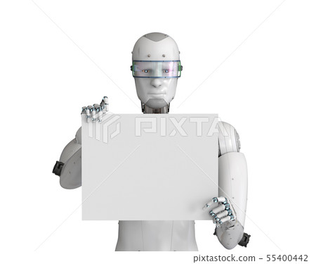 robot holding blank paper - Stock Illustration [55400442] - PIXTA