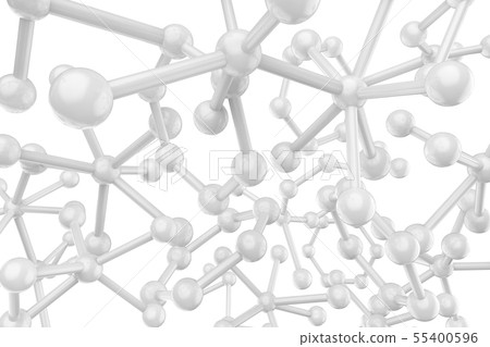 white molecule structure - Stock Illustration [55400596] - PIXTA